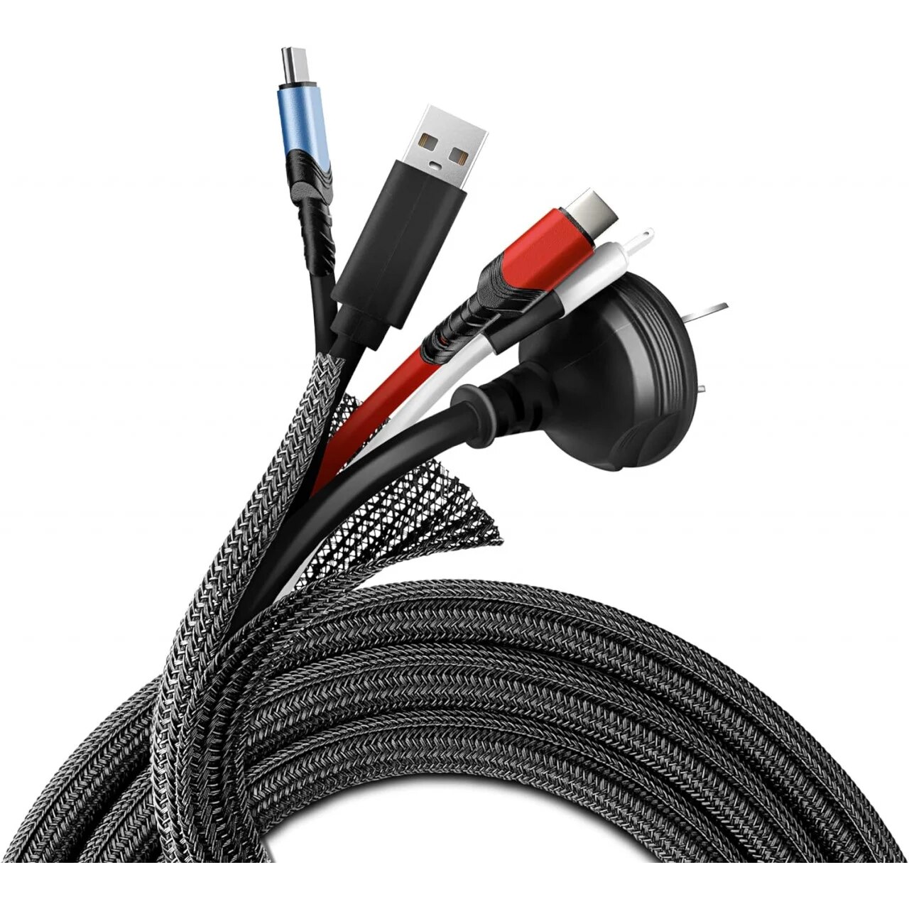 Set de 2 mansoane pentru cabluri Hoomil, material ignifug, negru, 2 x 1 ... Set de 2 mansoane pentru cabluri Hoomil, material ignifug, negru, 2 x 1 ...