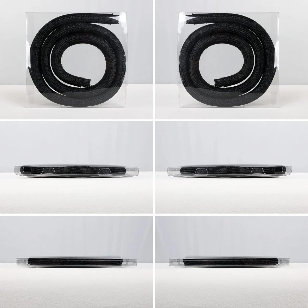 Set de 2 mansoane pentru cabluri Hoomil, material ignifug, negru, 2 x 1 ...