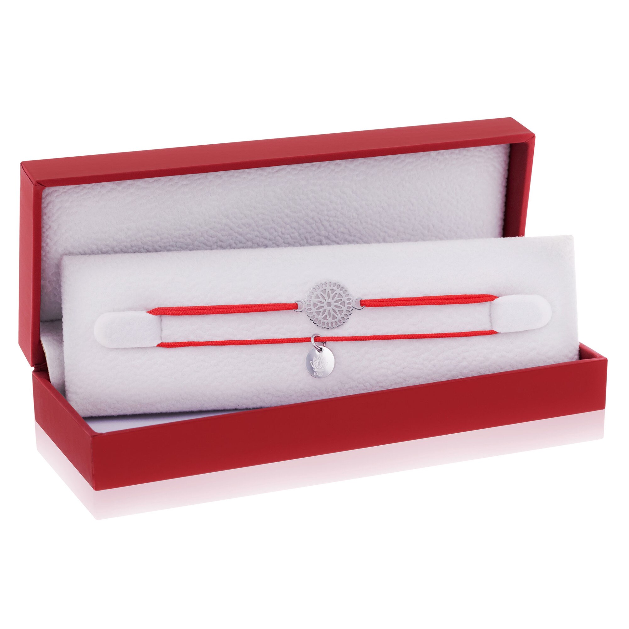 Bratara Red Lolo „Flower” White Plated Palladium - eMAG.ro