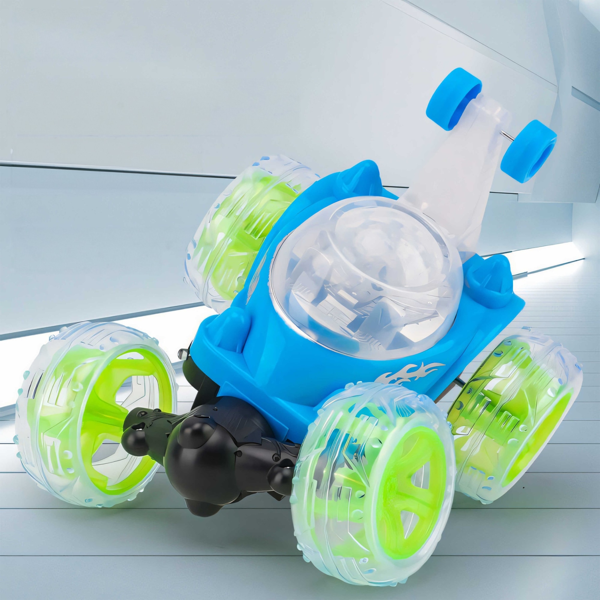 Masina cu Telecomanda Twister cu 6 Roti si Efecte Luminoase si Sunete ...