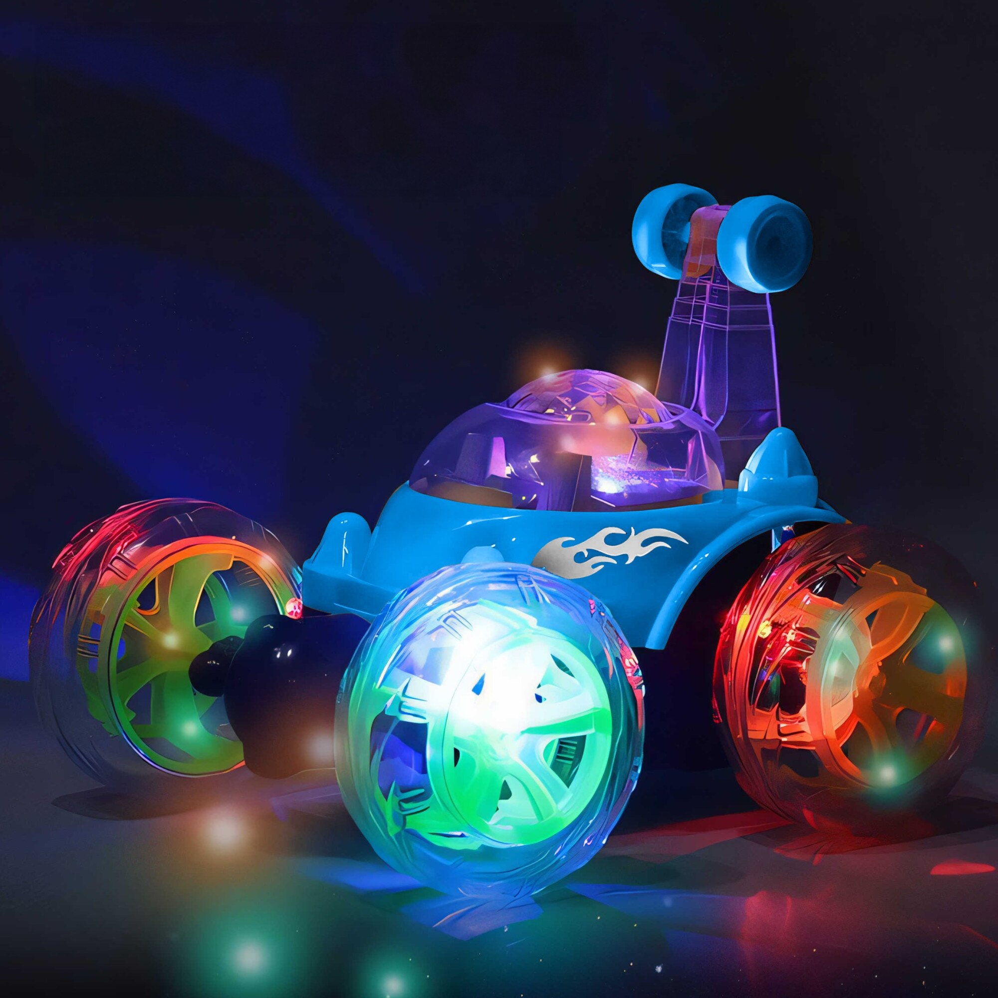 Masina cu Telecomanda Twister cu 6 Roti si Efecte Luminoase si Sunete ...