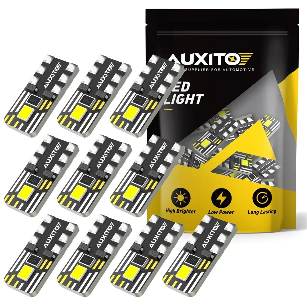 Set 10 buc LED Auxito® W5W T10 LED Canbus Bec pentru iluminat interior ... Set 10 buc LED Auxito® W5W T10 LED Canbus Bec pentru iluminat interior ...