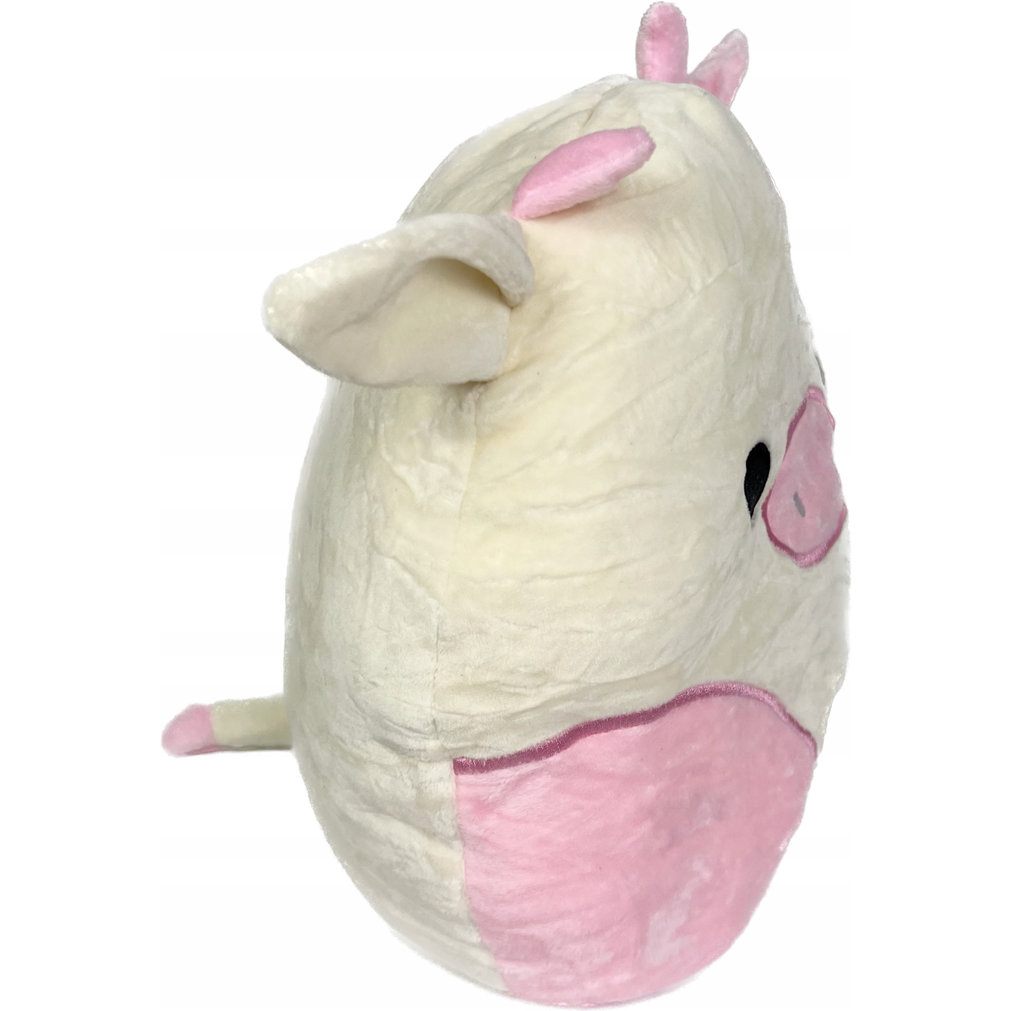 Mascota de plus, Squishmallows, Vaca Reshma, 0 luna, 19 cm, Alb/Roz ...