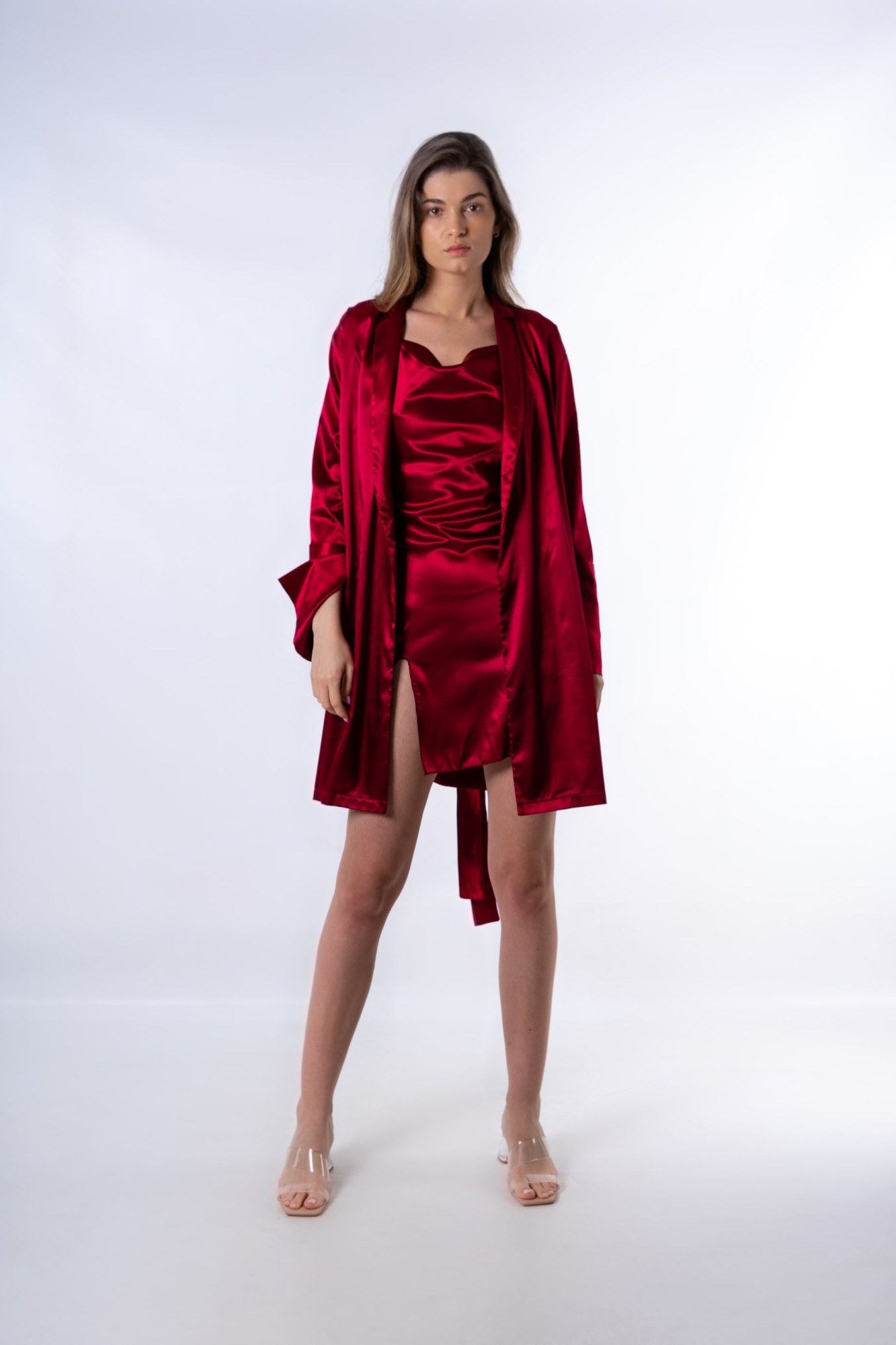 Set Furou si Kimono de satin, MUN, Rosu, L - eMAG.ro