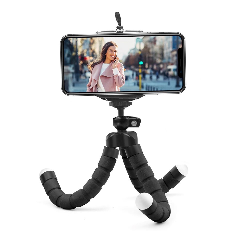 Mini trepied flexibil pentru telefon si camera foto - eMAG.ro