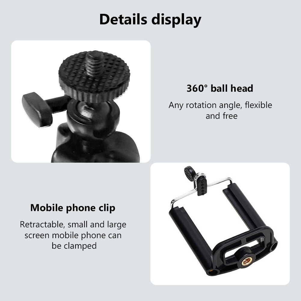 Mini trepied flexibil pentru telefon si camera foto - eMAG.ro