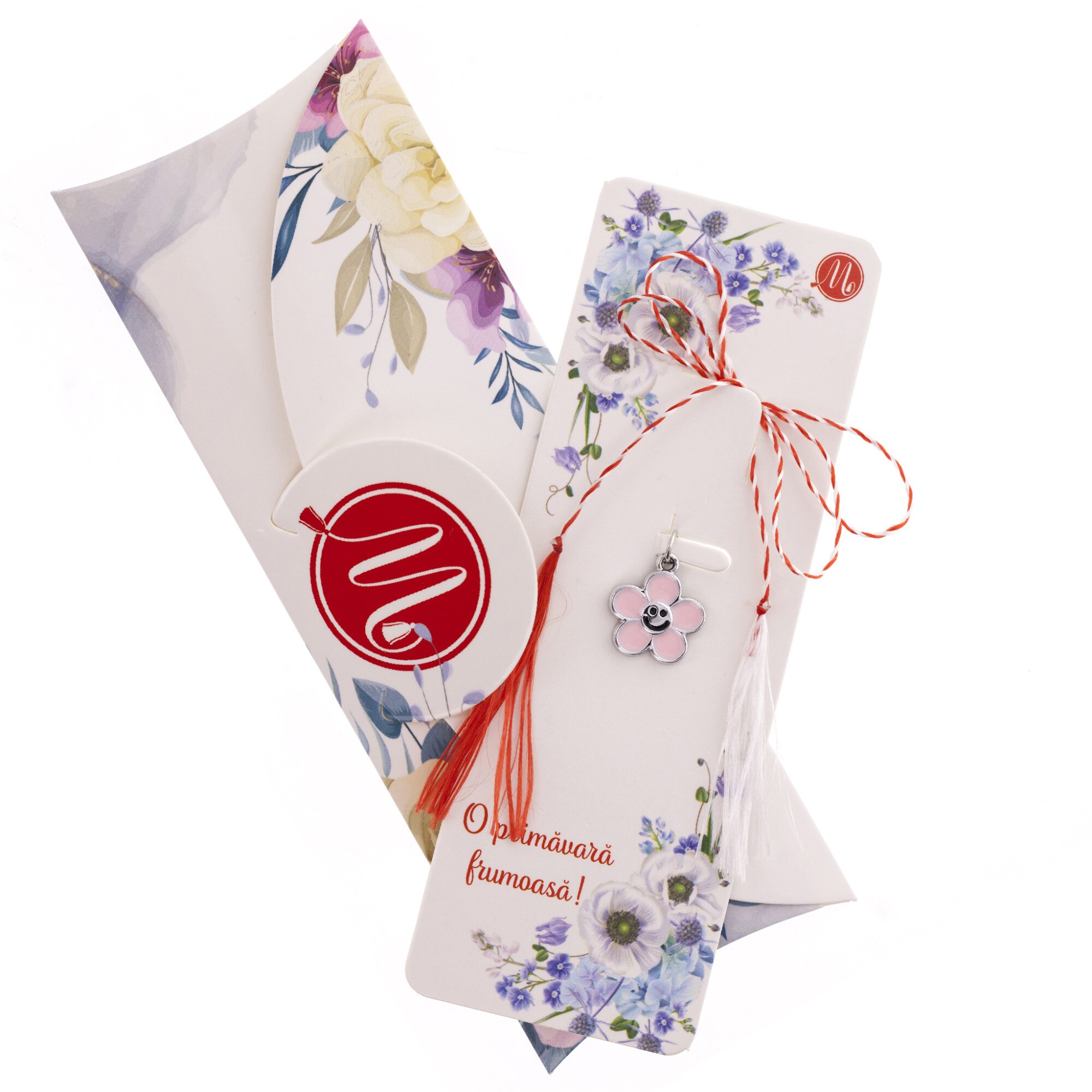 Pandantiv Colorat Floare Zambitoare cu Petale Roz - eMAG.ro