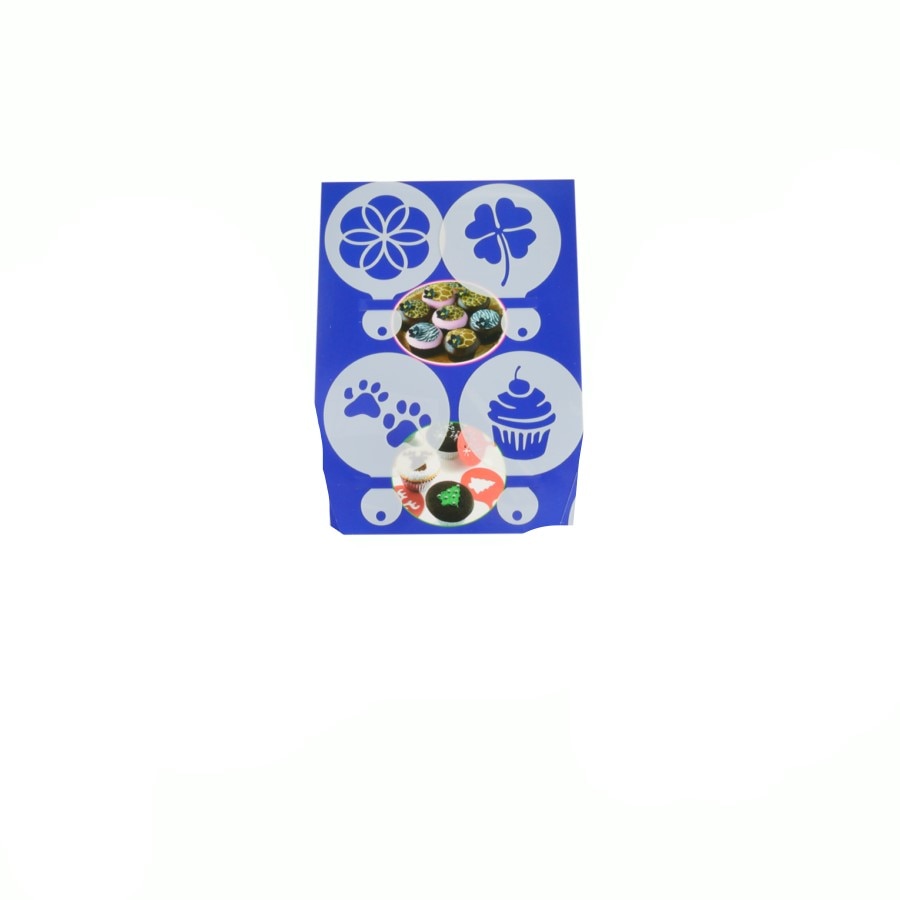 Set sabloane din plastic cappuccino 4buc 8 cm - eMAG.ro