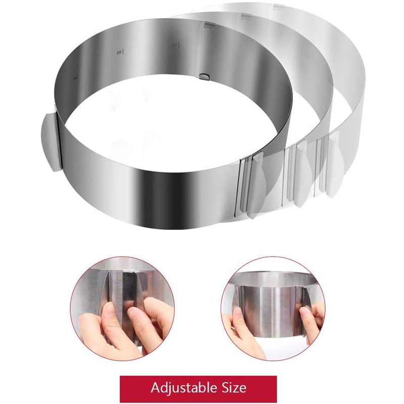 Forma tort, dimensiune reglabila, otel inoxidabil, argintiu - eMAG.ro