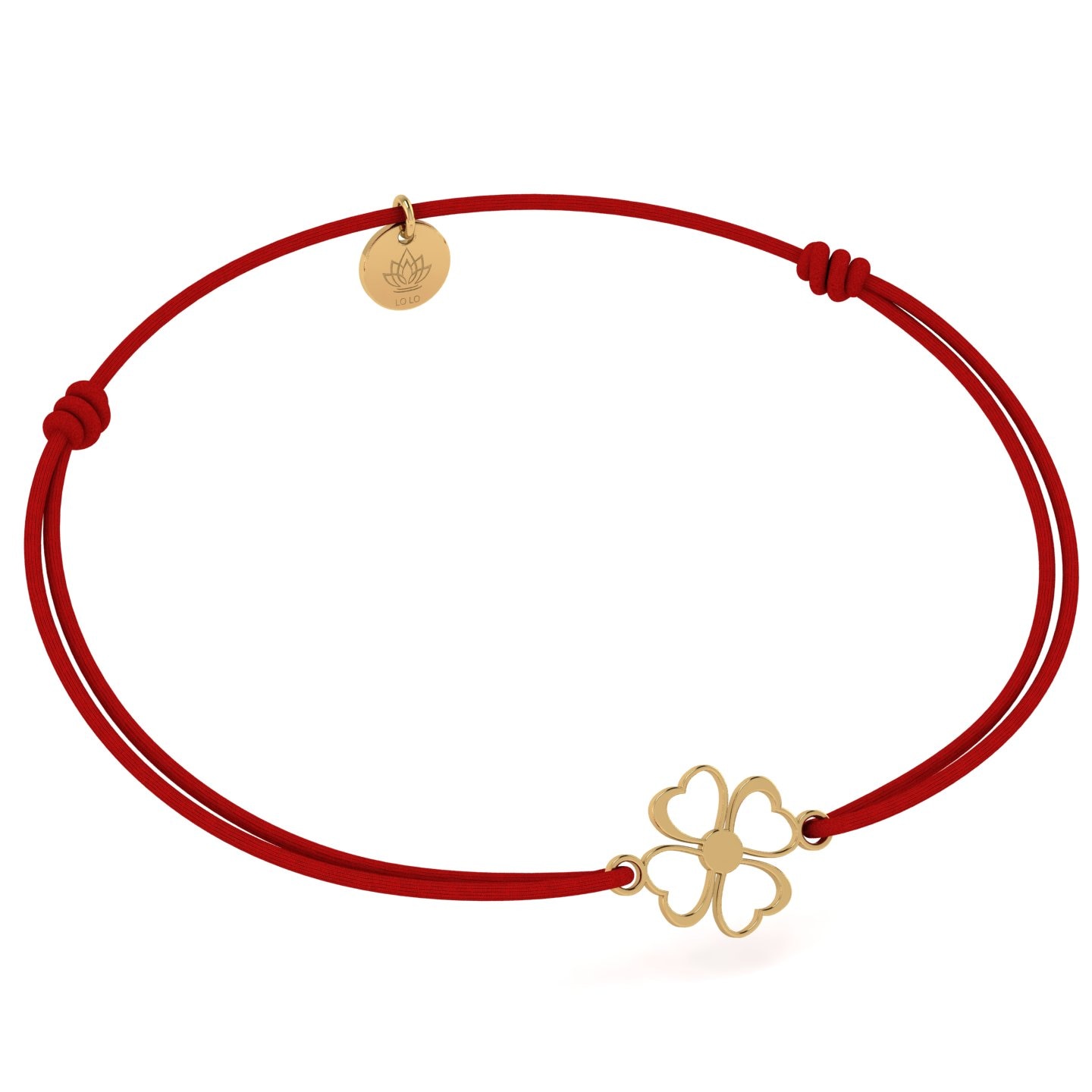 Bratara Red Lolo „Trifoi” Gold Plated - eMAG.ro