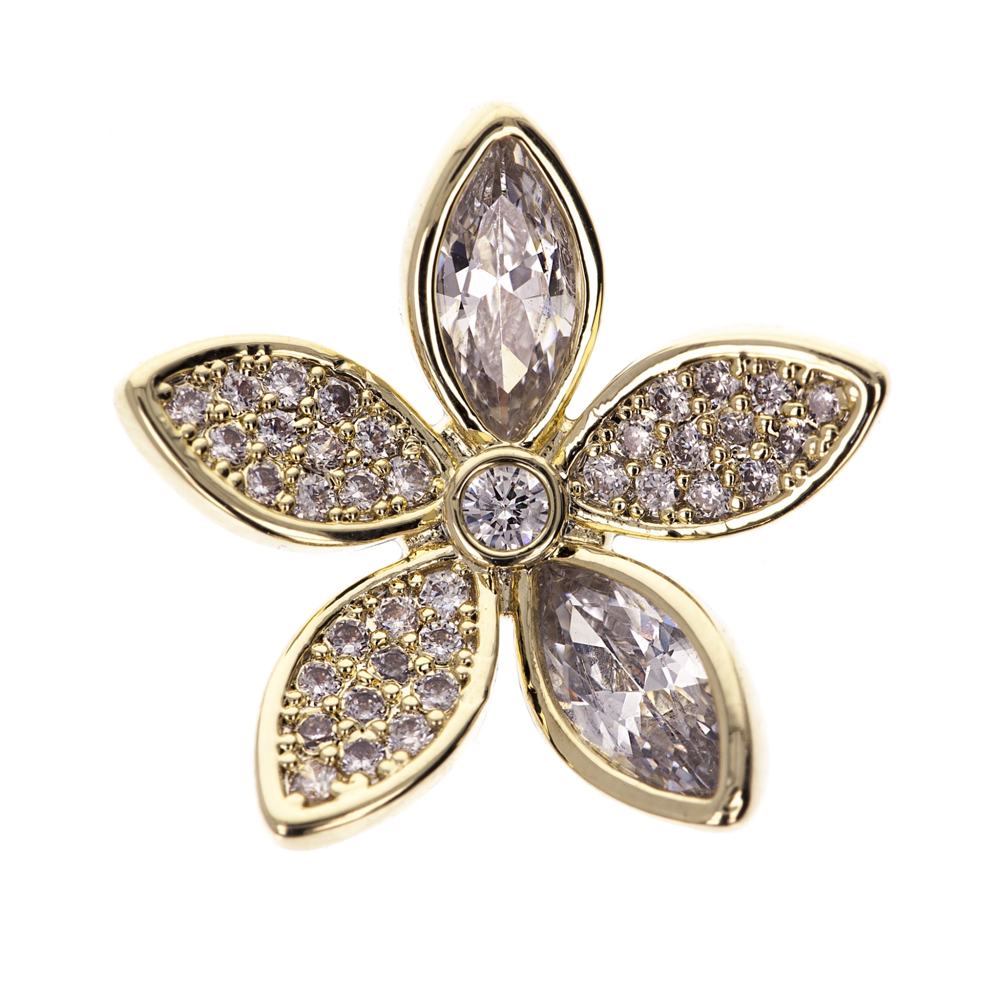 Brosa Pin Premium Gold Plated - Floare de Colt - eMAG.ro