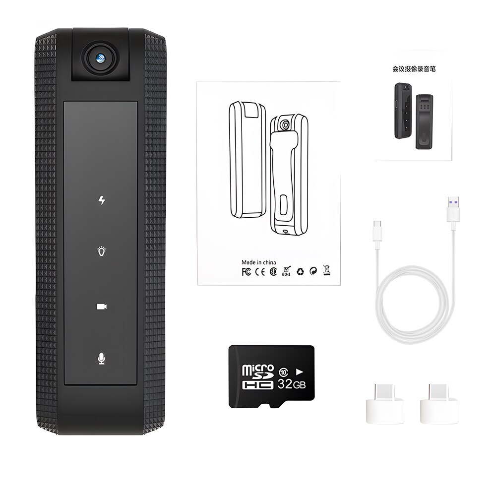 Recorder multifunctional, Akimy, 32 Gb, activare vocala, rotire 180 de ...