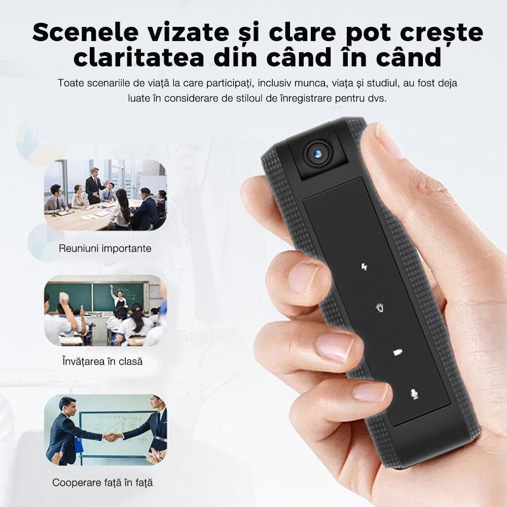 Recorder multifunctional, Akimy, 32 Gb, activare vocala, rotire 180 de ...