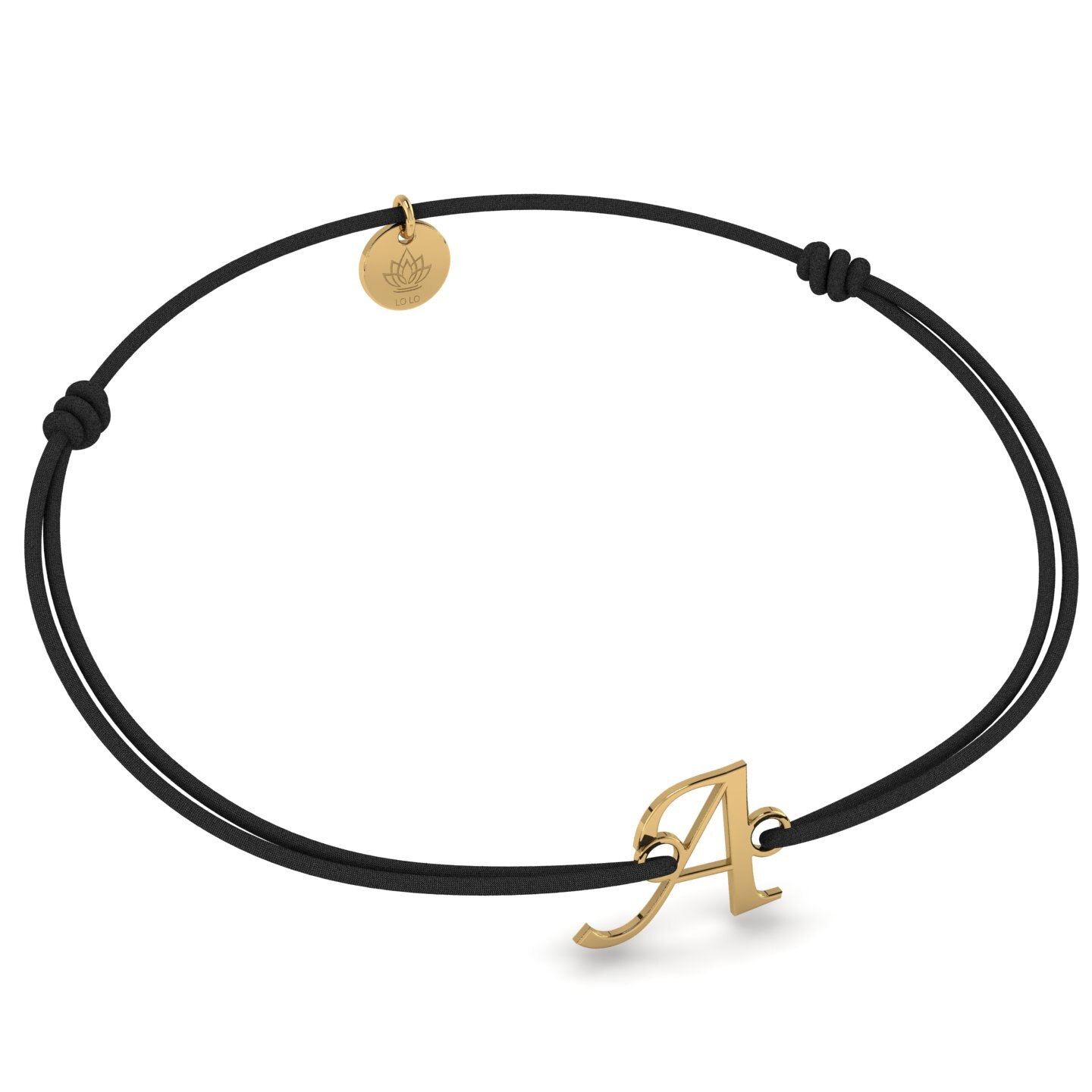 Bratara Lolo Black Initiala litera A - eMAG.ro
