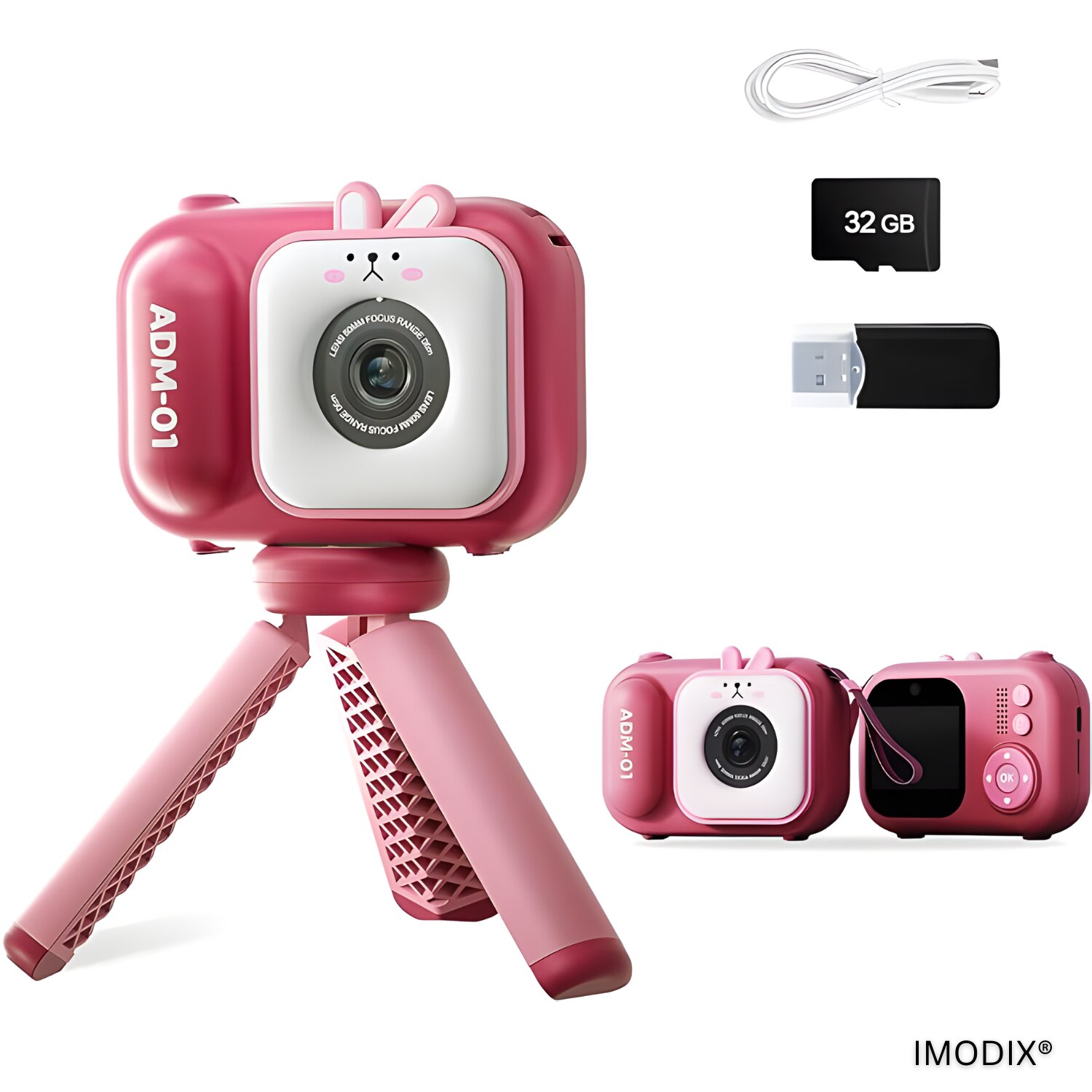 Camera Foto-Video Digitala Pentru Copii, IMODIX®, Trepied, 48 MP ...
