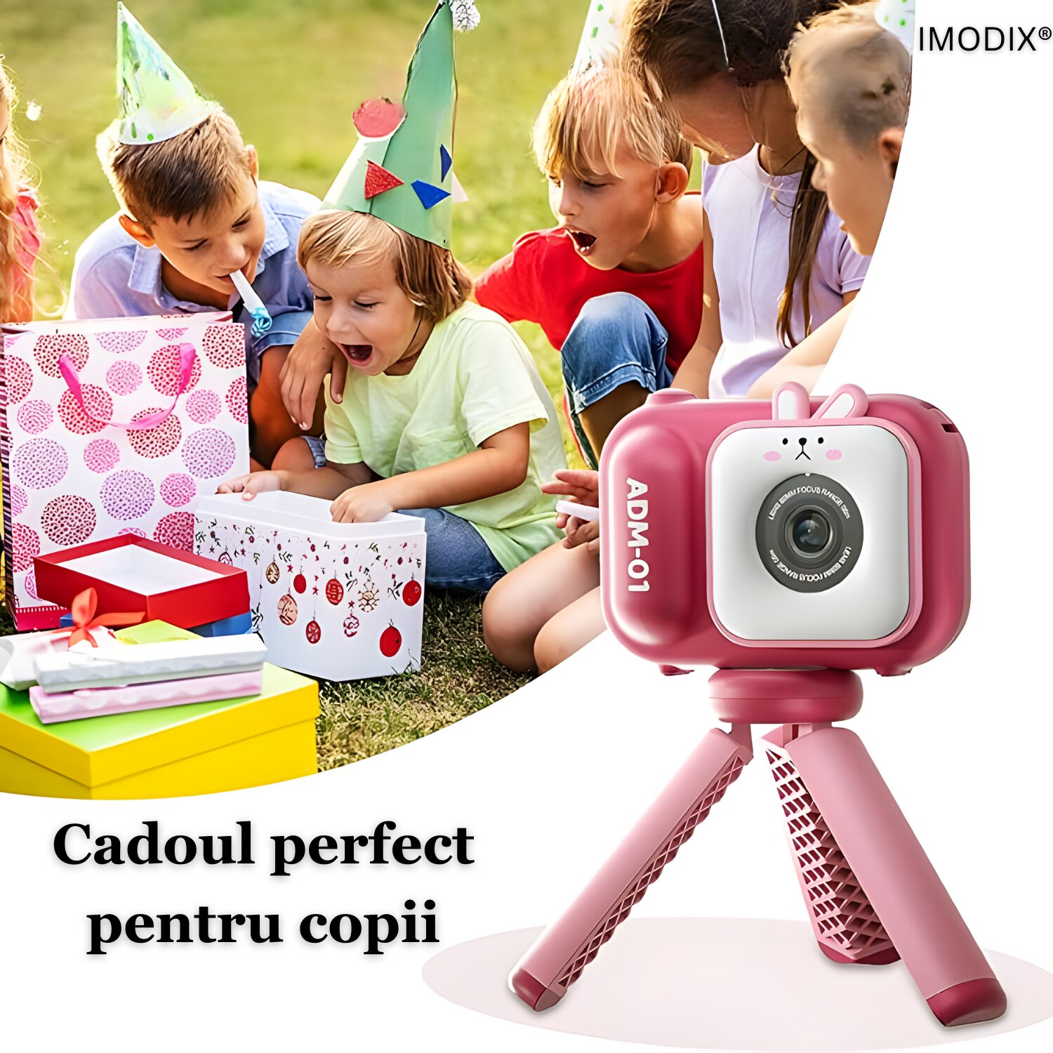 Camera Foto-Video Digitala Pentru Copii, IMODIX®, Trepied, 48 MP ...