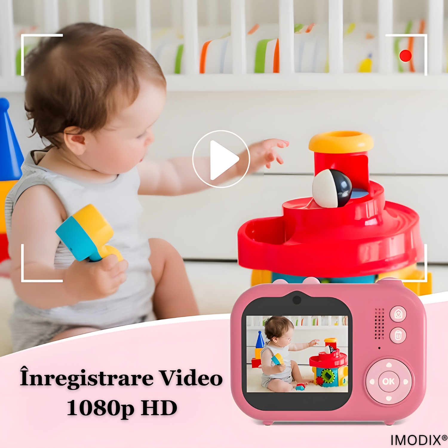 Camera Foto-Video Digitala Pentru Copii, IMODIX®, Trepied, 48 MP ...