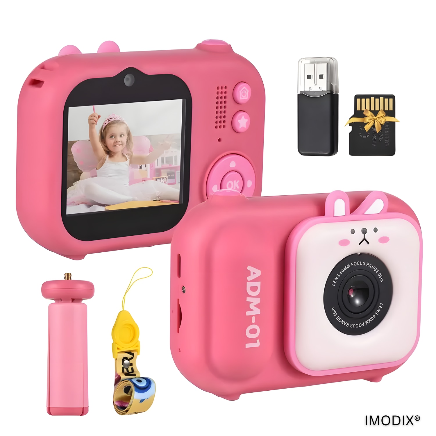 Camera Foto-Video Digitala Pentru Copii, IMODIX®, Trepied, 48 MP ...