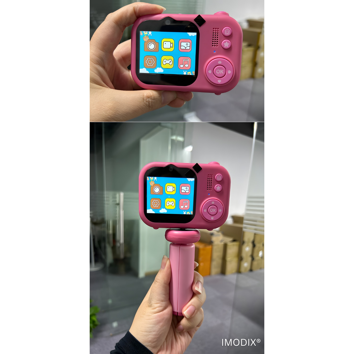 Camera Foto-Video Digitala Pentru Copii, IMODIX®, Trepied, 48 MP ...