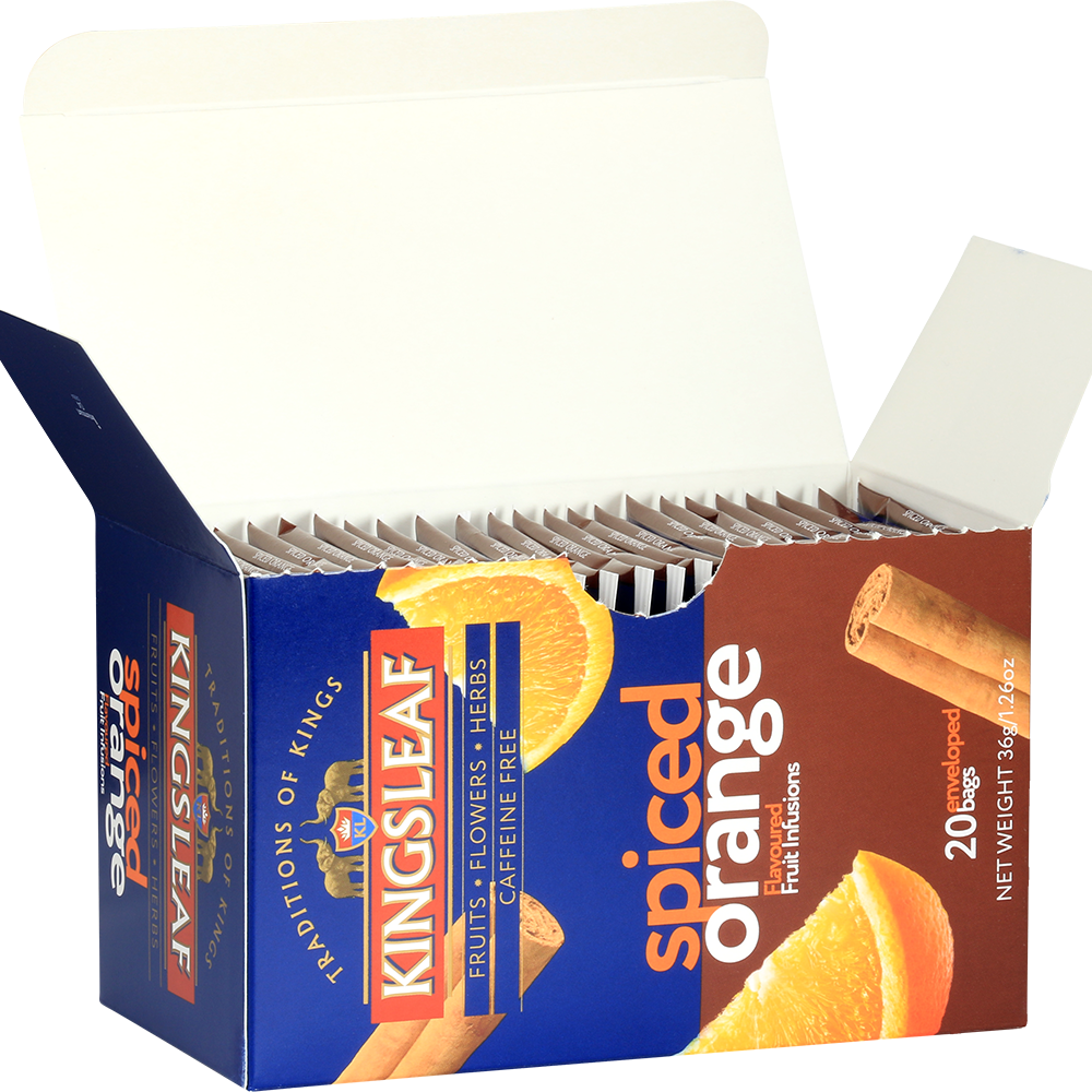 Ceai, Infuzie de Fructe, Kingsleaf, Spiced Orange, 20 plicuri, 36 g ...
