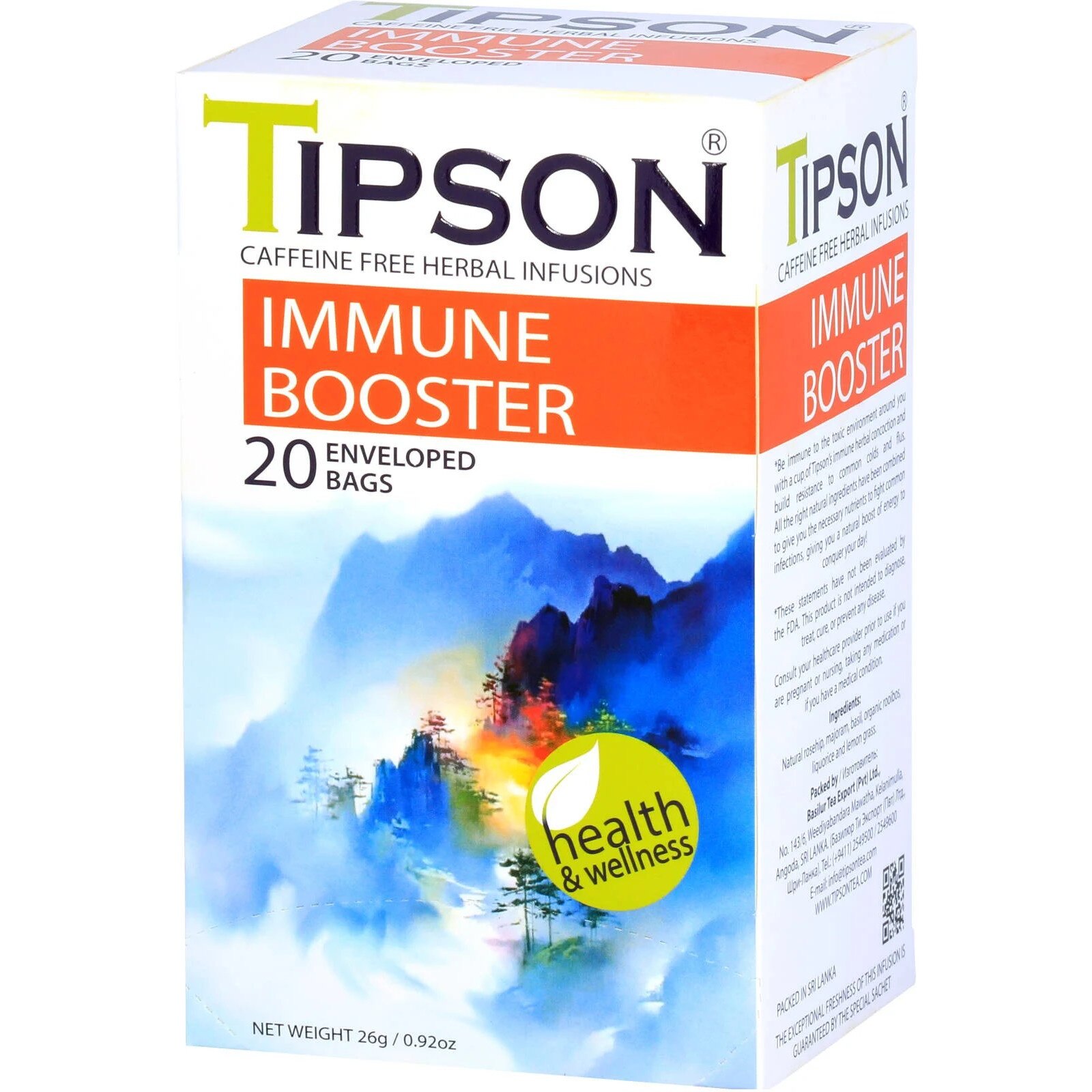 Ceai, Tipson, Immune Booster, 20 pliculete, 26 g - eMAG.ro