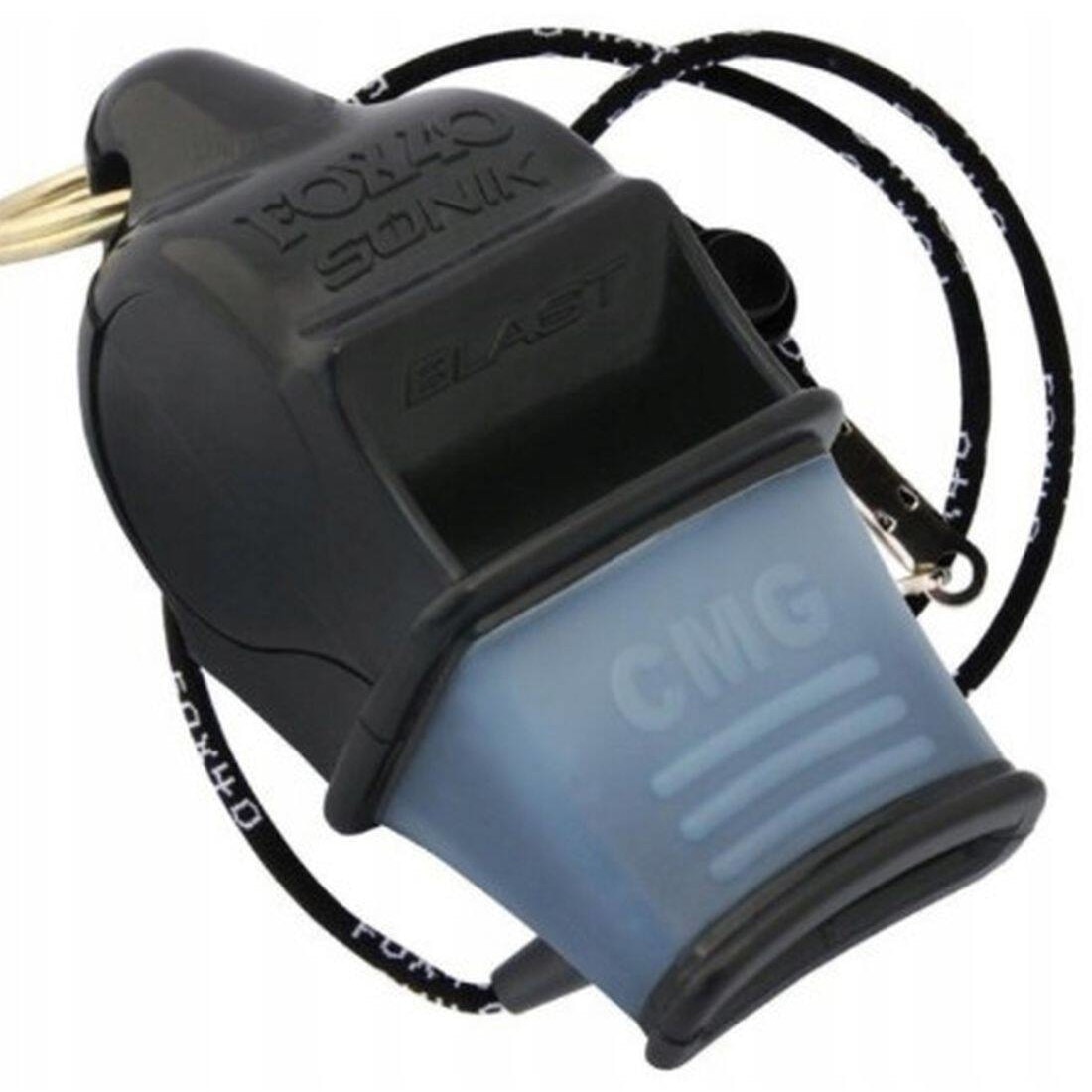 Fluier cu snur Fox 40, Sonik blast, 125 db, Negru - eMAG.ro