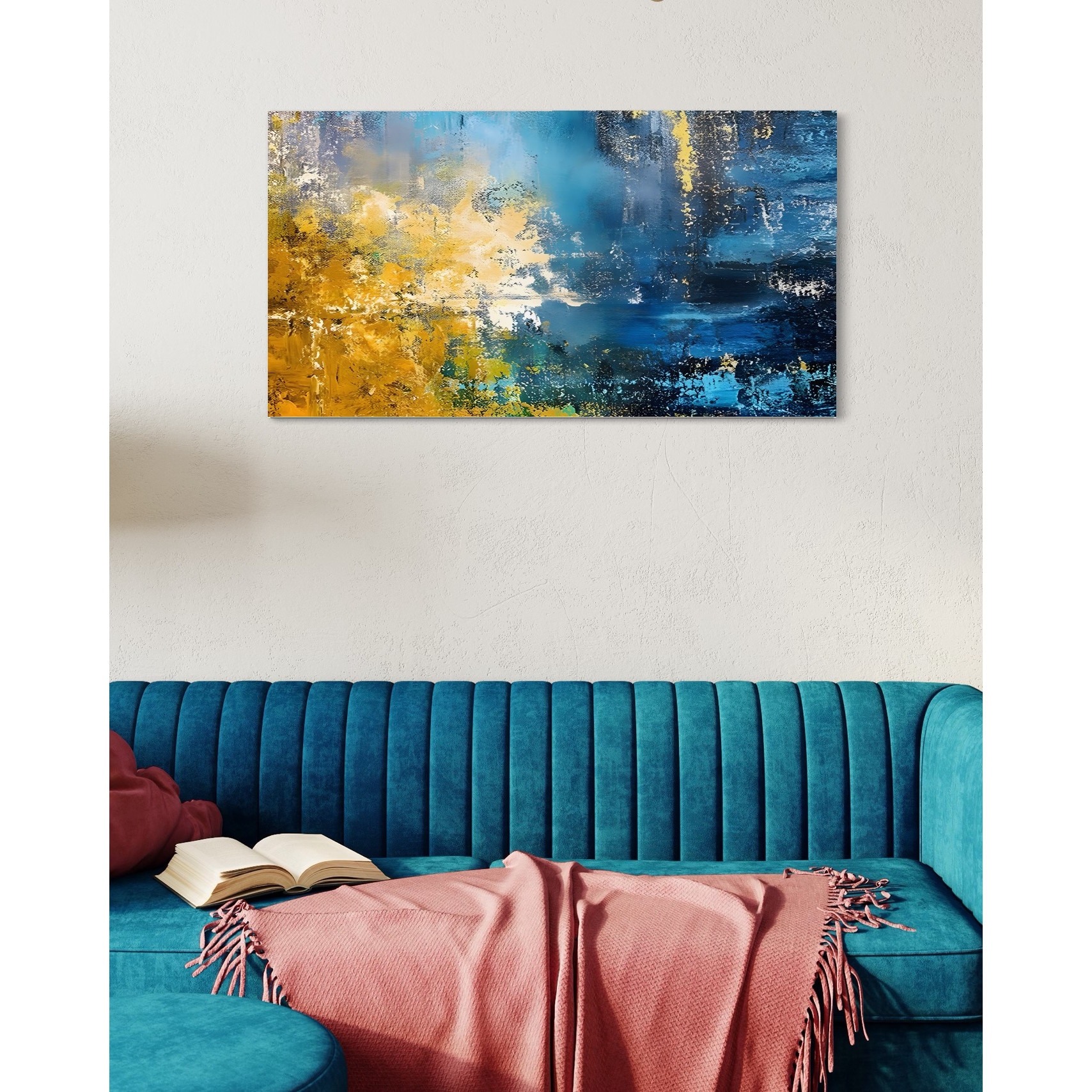 Tablou Canvas Premium, LuxCanva® B1104, Mare Abstracta, 55 X 100 CM ...