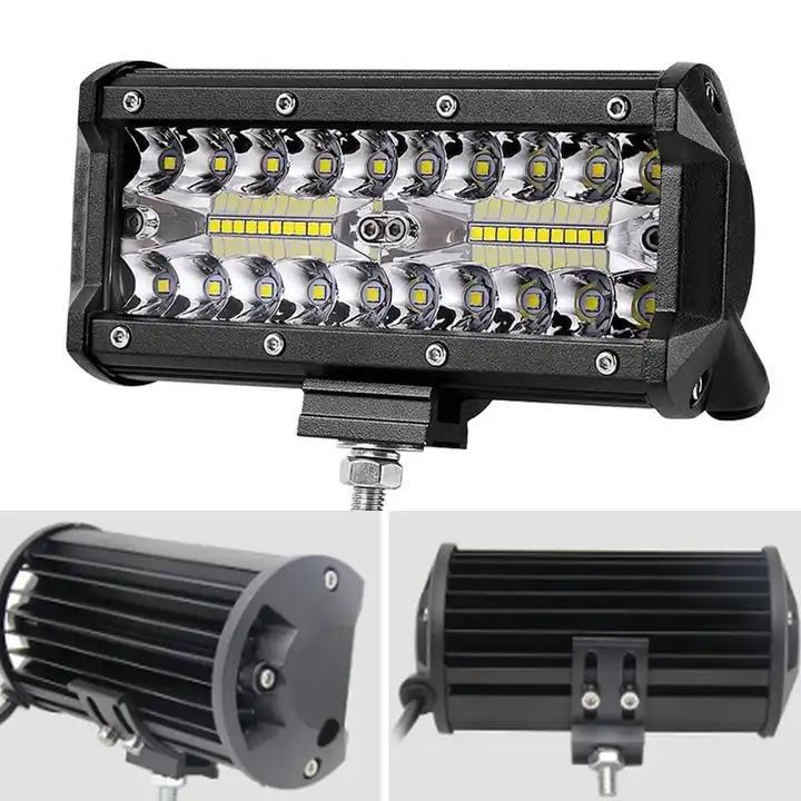 Proiector LED Auto，SUV ATV Camion Utilaj 7 inci 120W，impermeabil，negru ...