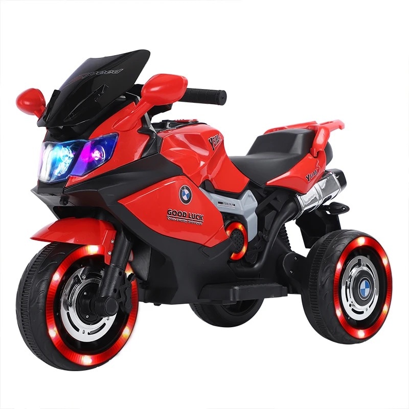 Motocicleta electrica pentru copii 2 - 7 ani, cu 2 motoare si sezut din ...