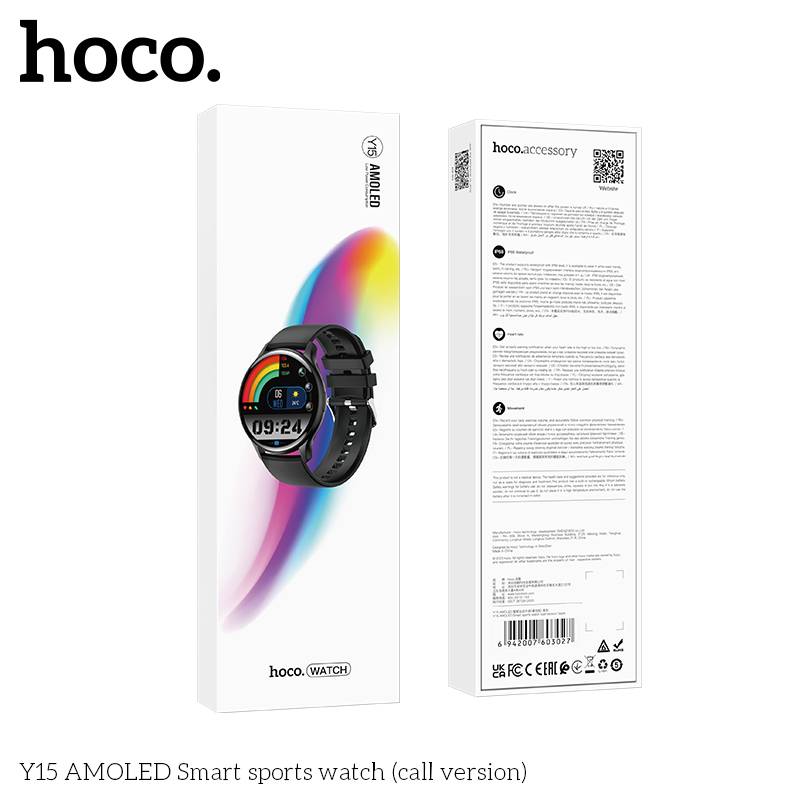 SmartWatch Hoco Y15 Amoled cu Functie de Apelare Bluetooth Negru - eMAG.ro