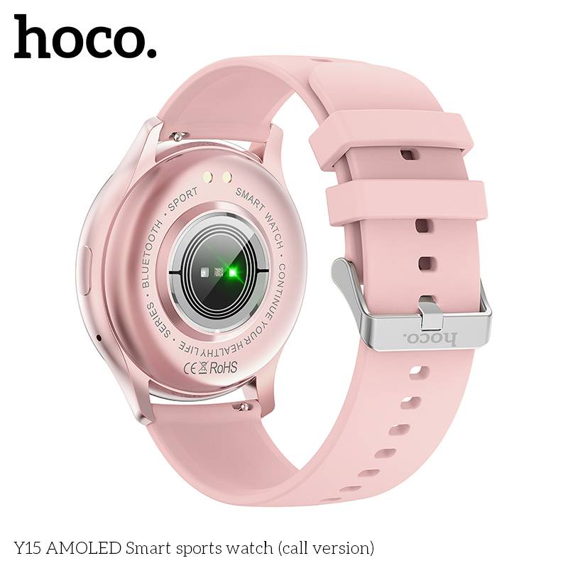 SmartWatch Hoco Y15 Amoled cu Functie de Apelare Bluetooth Roz - eMAG.ro