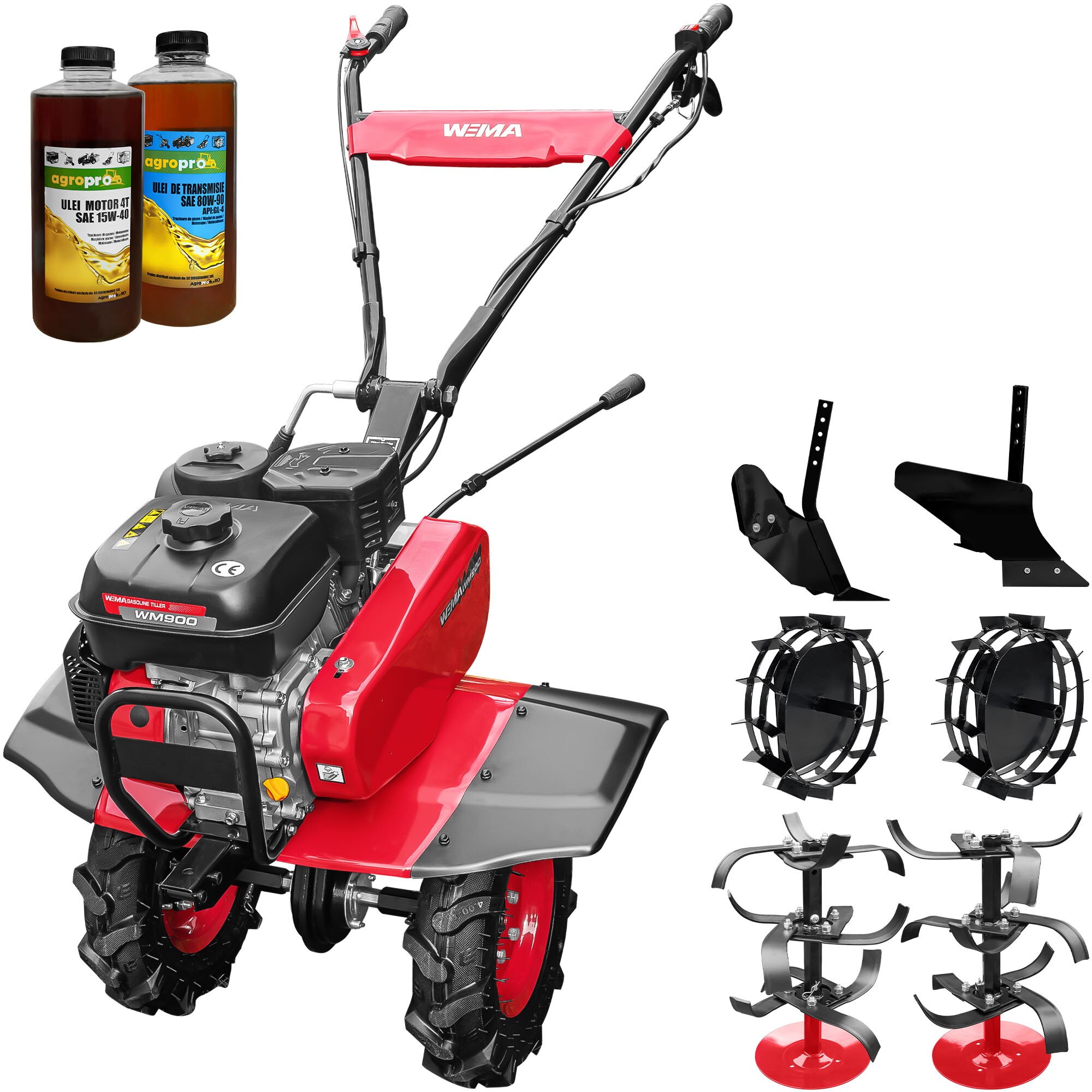 Motosapa Weima WM900, motor 7 CP, 2+1 viteze, latime lucru 80 cm, transmisie fonta, freze 2+1 ...