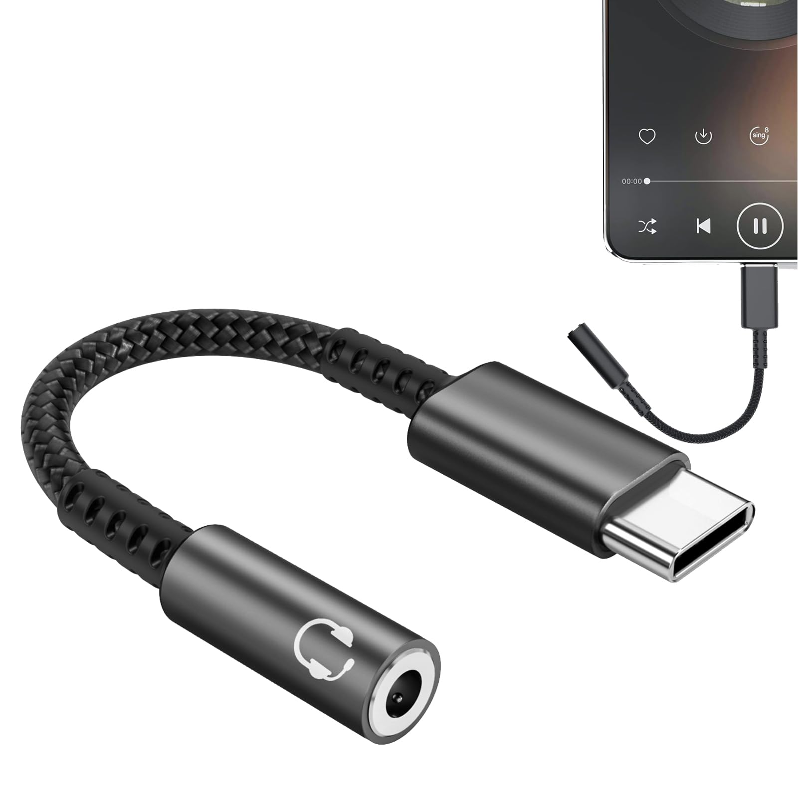 Adaptor mufa tip C pentru casti sau auxiliar pentru masina, BOLONGKING ...