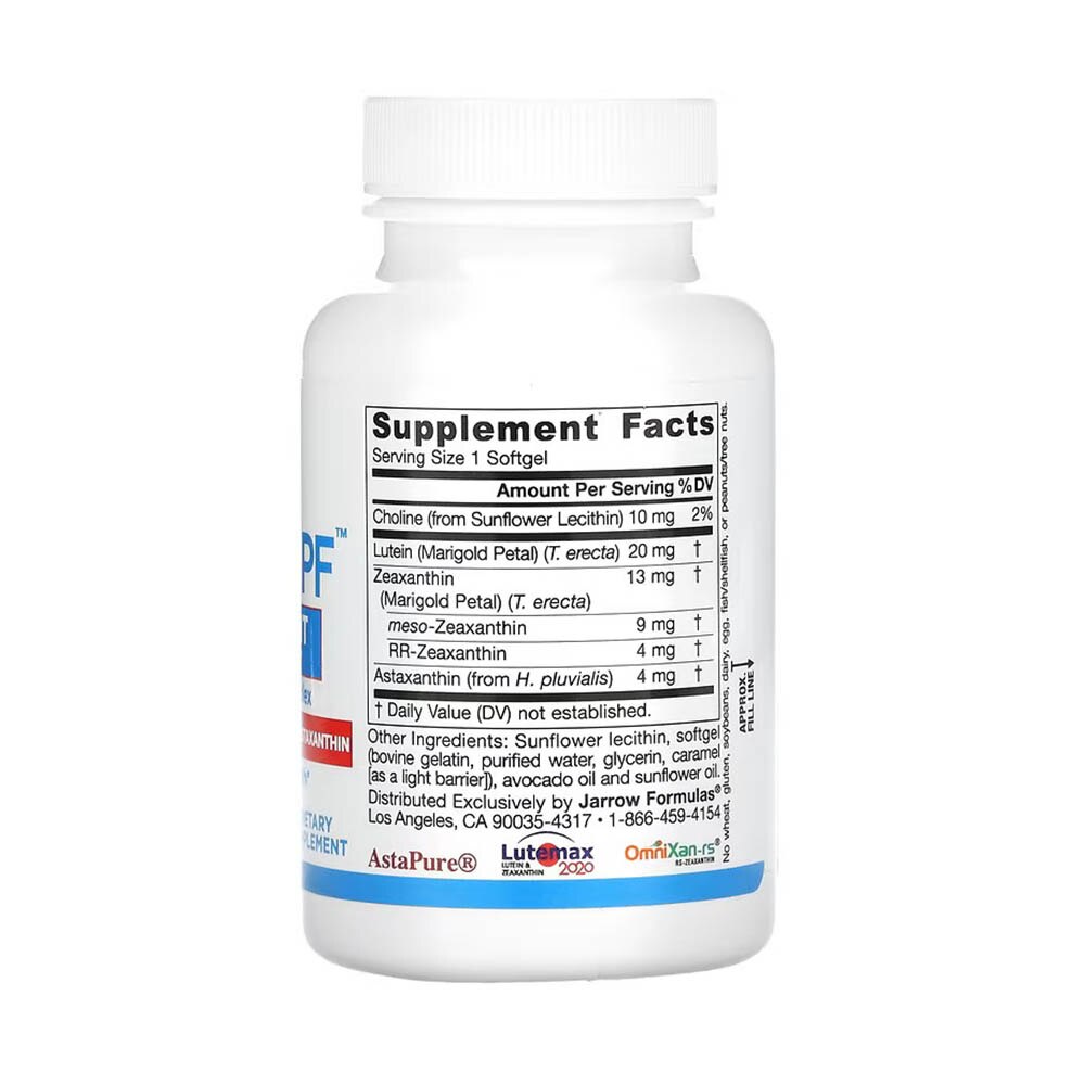 Macula PF, Lutein, Zeaxanthin, Astaxanthin, Jarrow Formulas, 60 ...