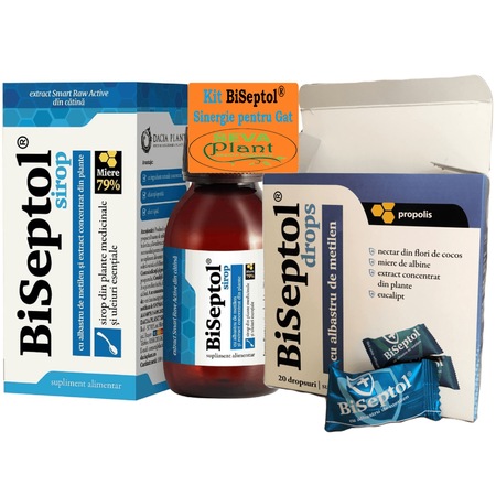 Kit BiSeptol "RespirActiv" suport eficient pentru gat (Sirop 100ml ...
