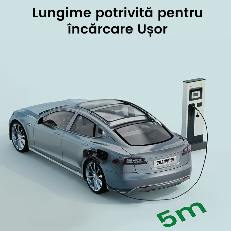 Cablu incarcare masini electrice 11 kW 5m 16A type 2 cu geanta ...