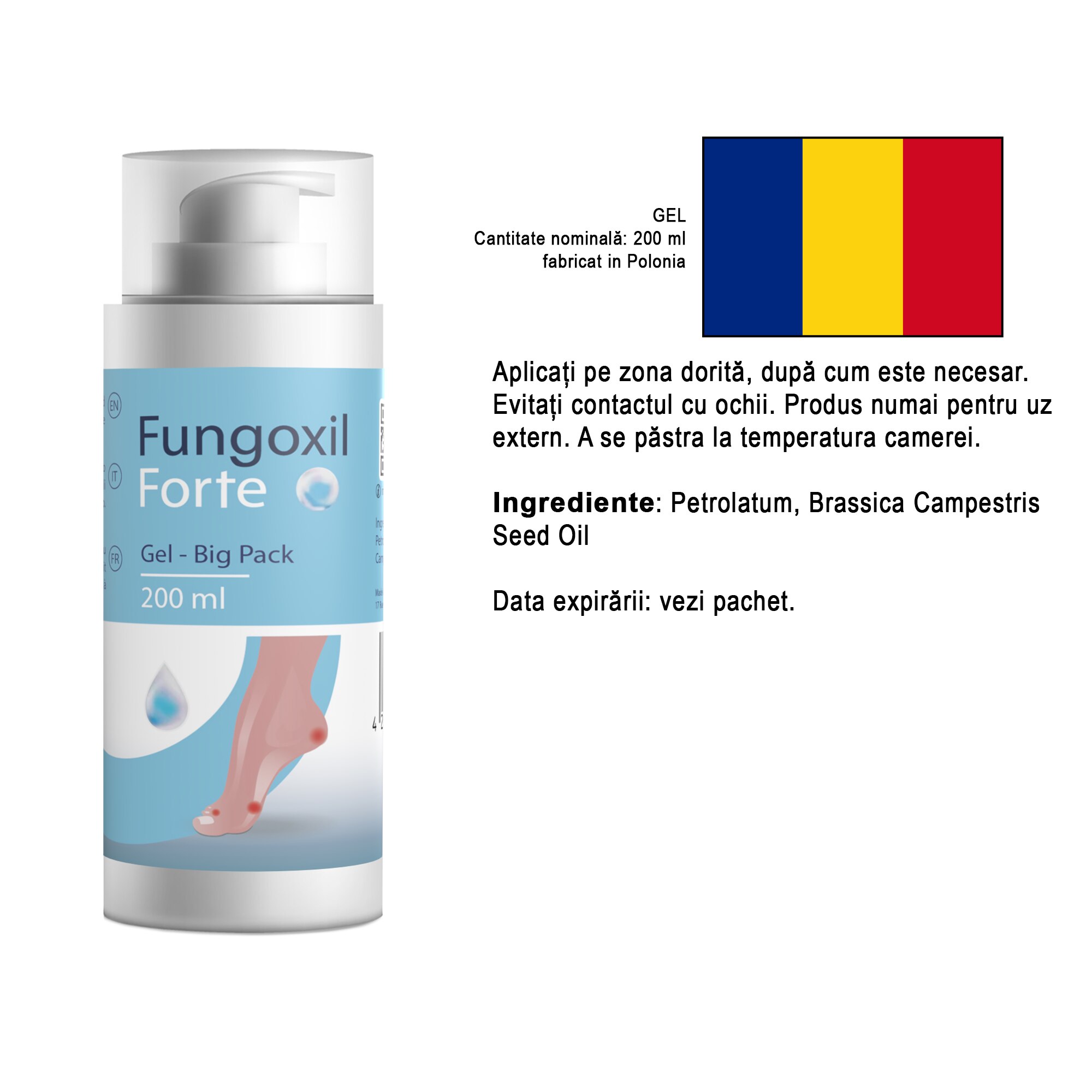 Gel Fungoxil Forte, Fyron, 200ml, Multicolor - eMAG.ro