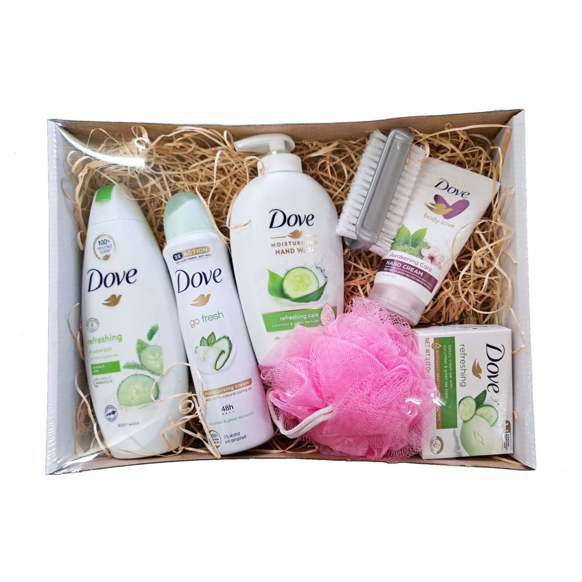 Set Gel de Dus Dove Refreshing 250 ml, Deodorant Spray 150 ml, Sapun ...