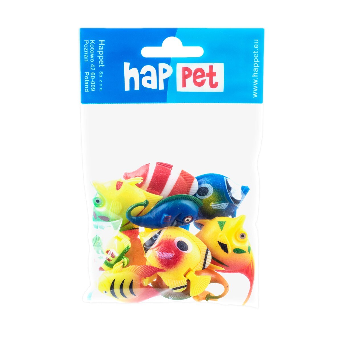 Set 10 pesti decor acvariu, Happet, Plastic, 5 cm, Multicolor - eMAG.ro