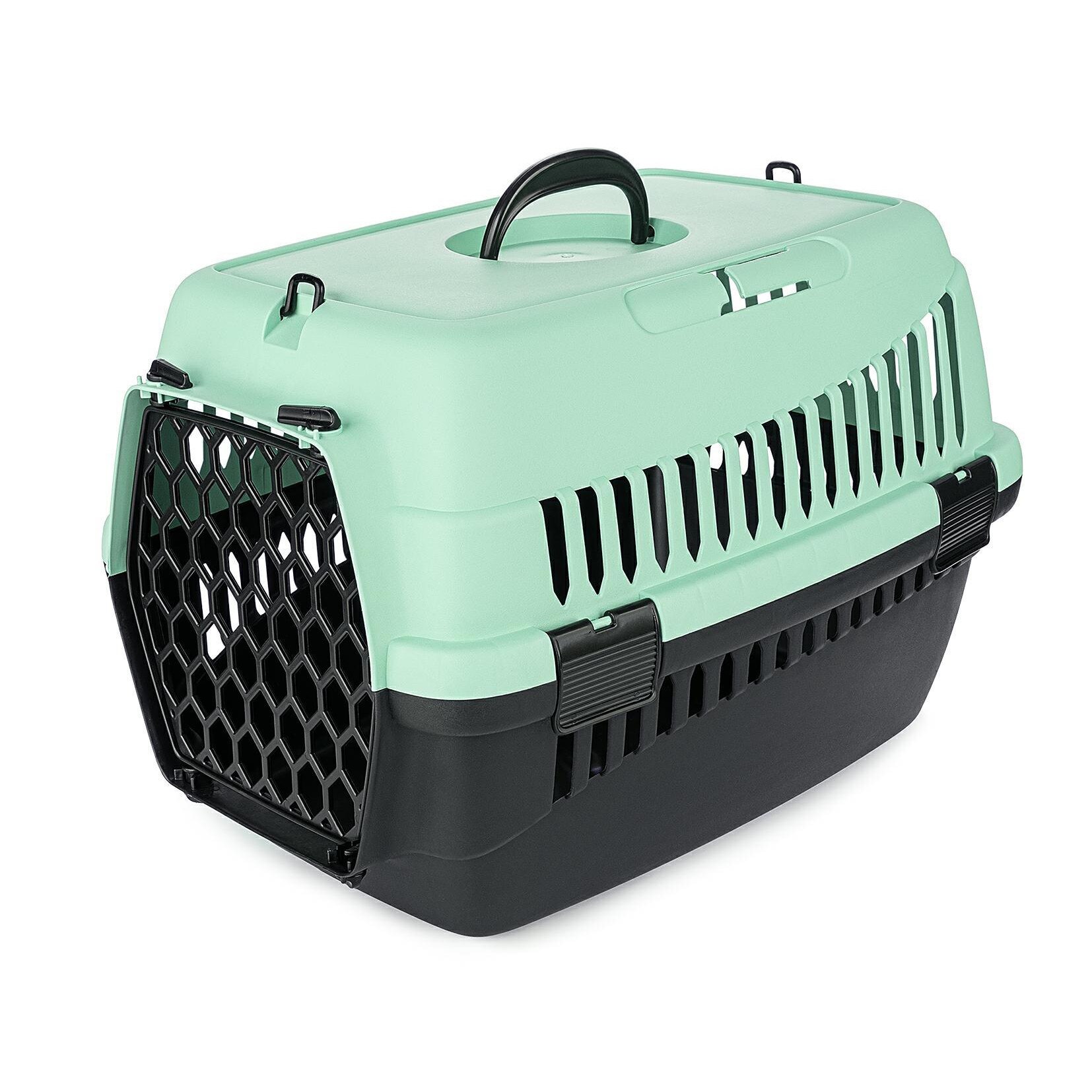 Cusca transport animale, Abba, 50x33x33 cm, Verde/Negru - eMAG.ro