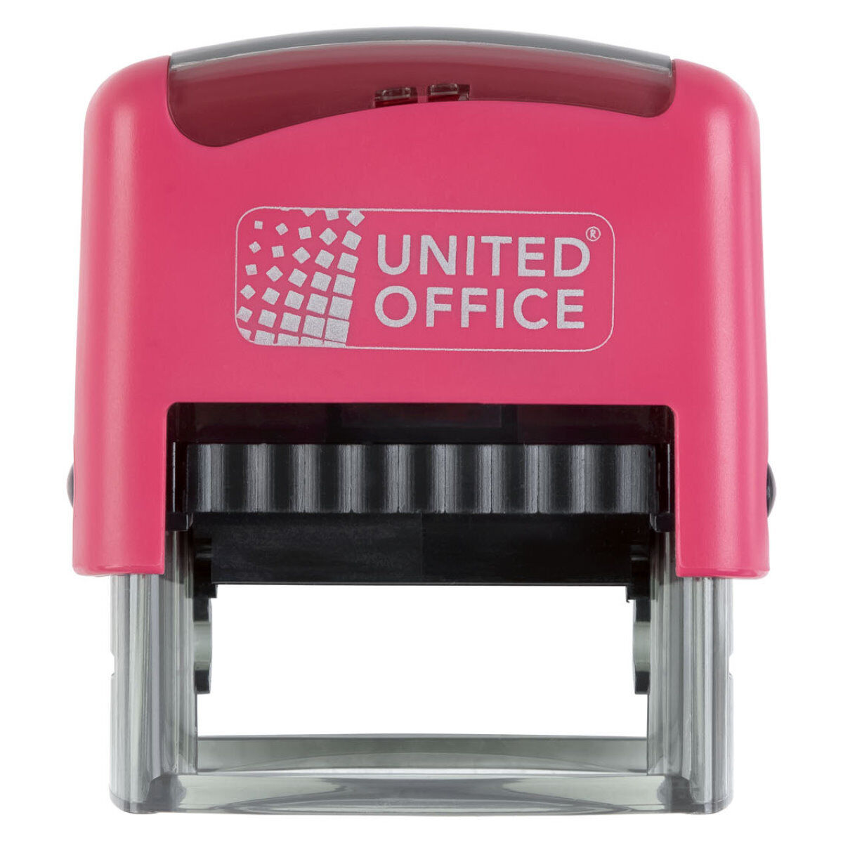 Stampila personalizabila United Office, 300 caractere, culoare roz ...