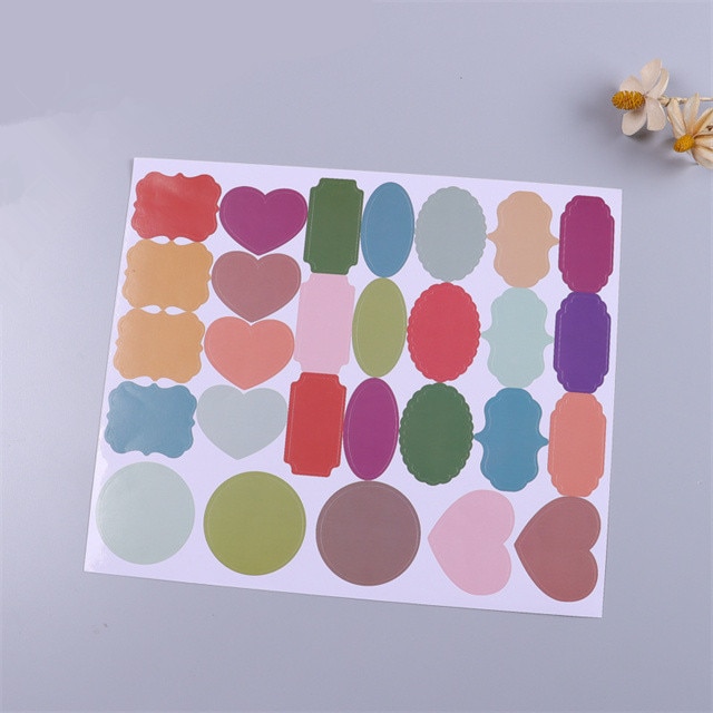 Set 112 etichete autoadezive din PVC, BOMSTOM, multicolor, reutilizabil ...