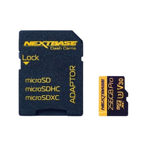 Card micro SD Nextbase 256GB cu adaptor, clasa de viteza U3, 70 MB/s ...