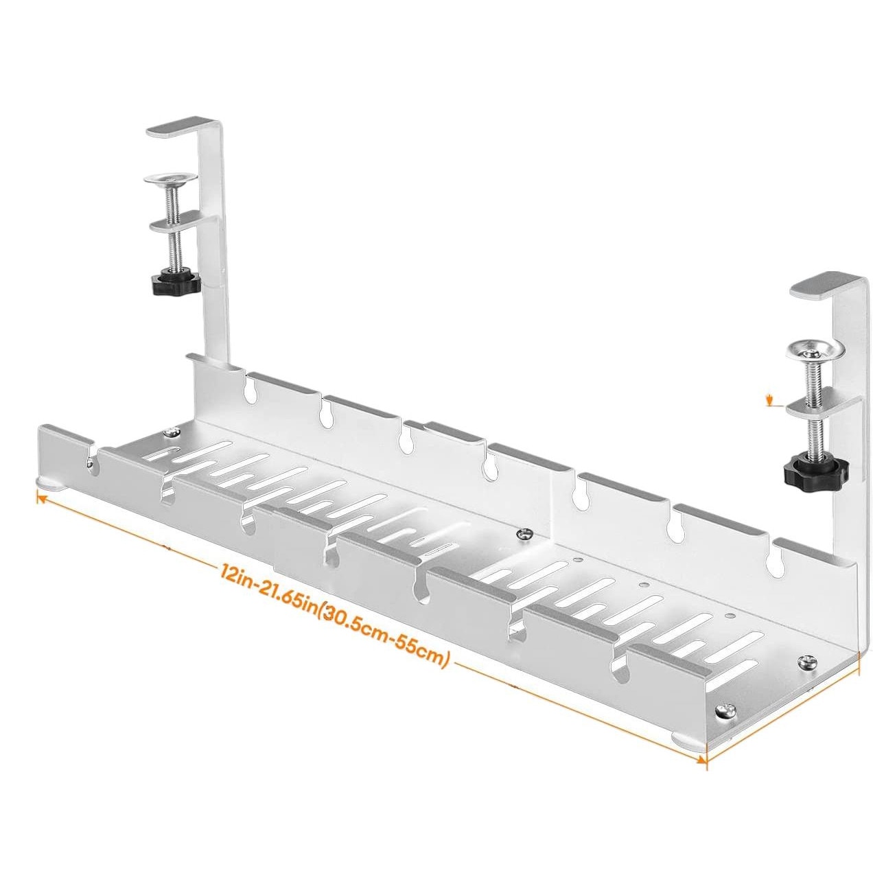Tava de gestionare a cablurilor retractabila de sub birou de 21,7 inci ...