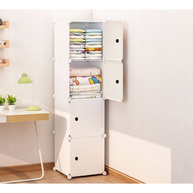 Dulap, modular, alb, 4 module 39 cm x 37 cm x 147 cm - eMAG.ro