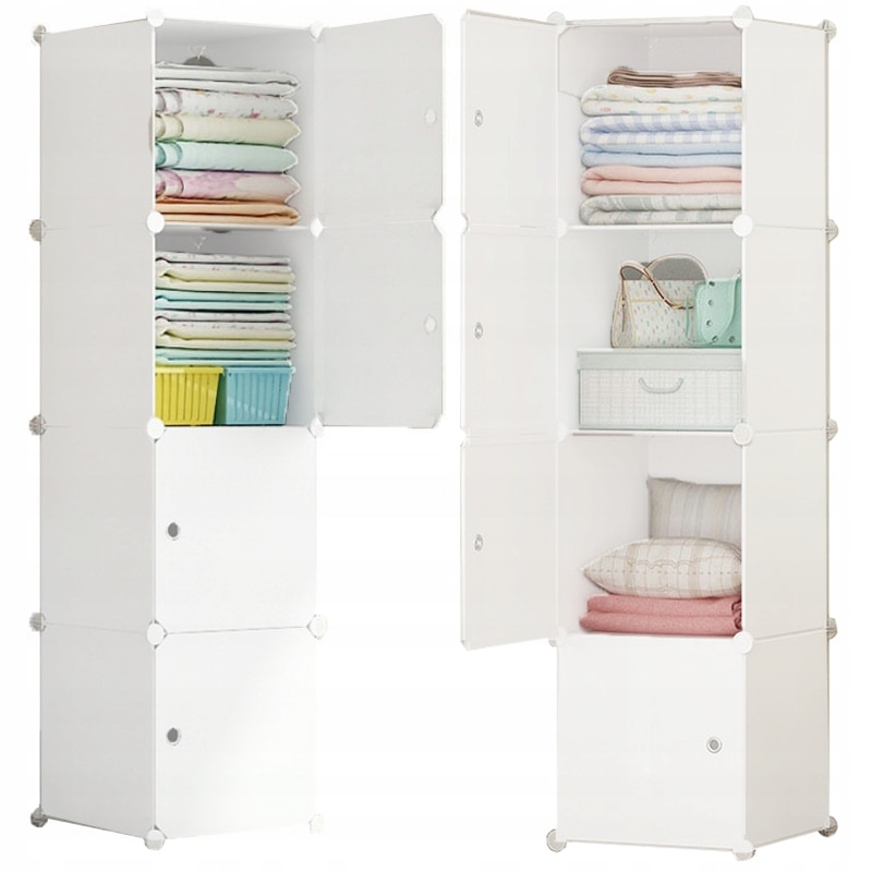 Dulap, modular, alb, 4 module 39 cm x 37 cm x 147 cm - eMAG.ro