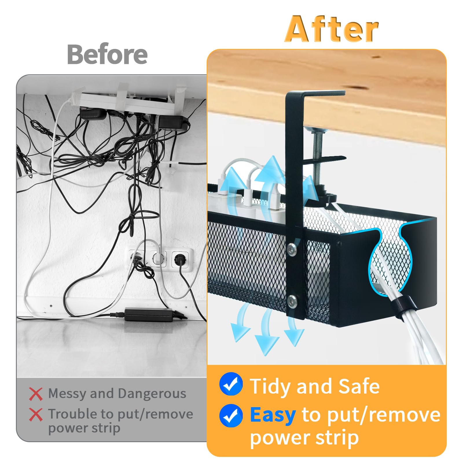 Organizator de cabluri, Tava metalica fara gaurire pentru organizarea ...