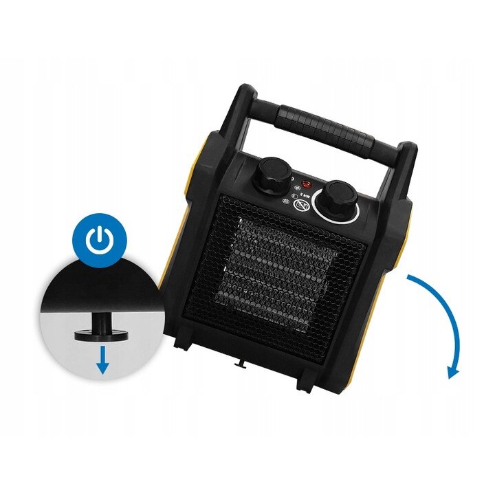 Incalzitor electric portabil 2000W Eberg cu termostat, 2 niveluri de ...