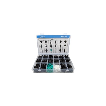 Set cleme de fixare auto, Plastic, 299 piese - eMAG.ro