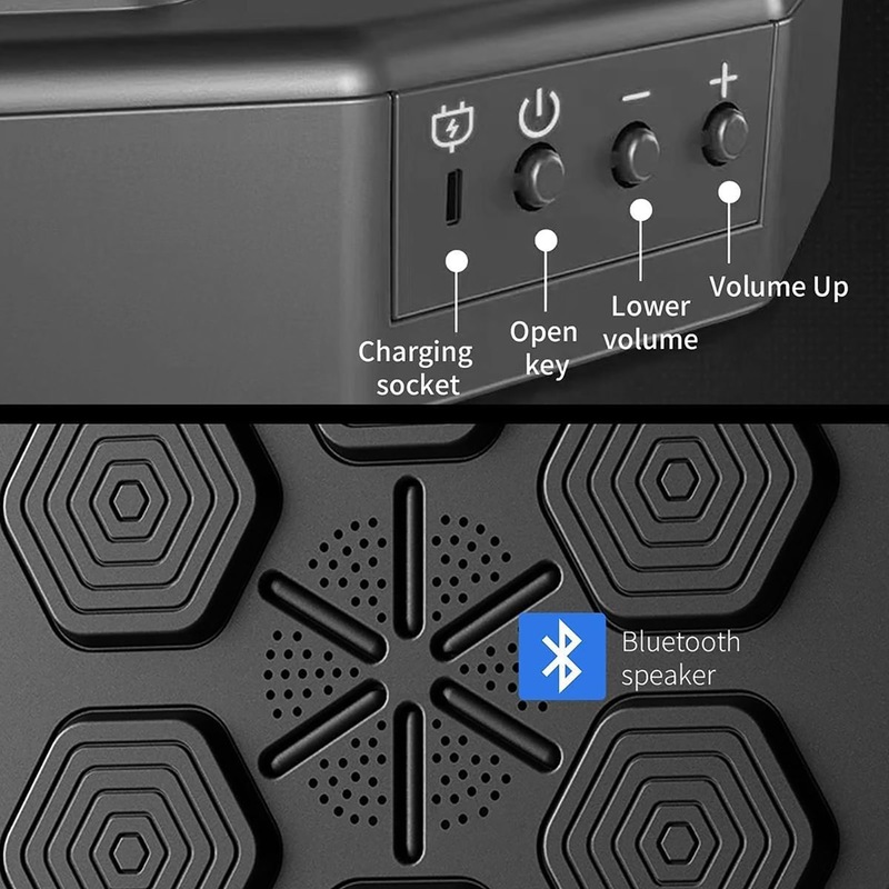 Echipament de box pentru antrenament, muzica, incarcare USB, conexiune ...